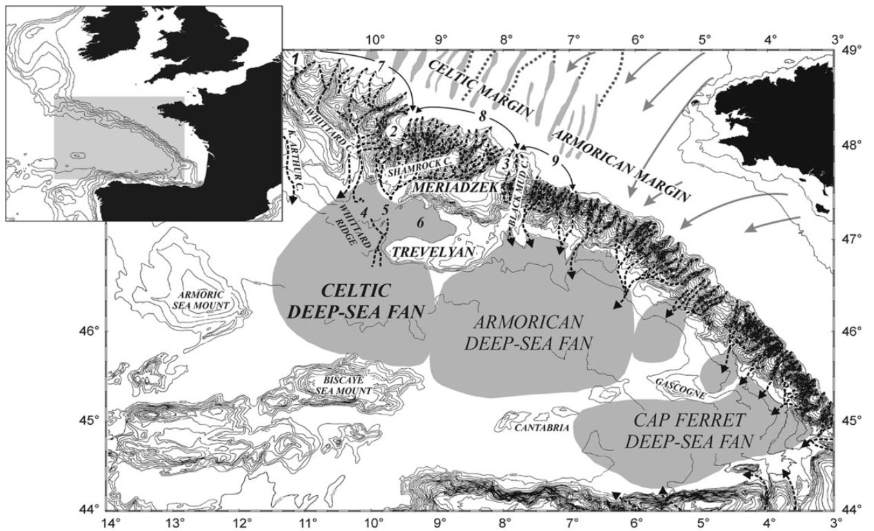 Physiography and recent sediment distribution of the Celtic Deep-Sea Fan, Bay of Biscay - Terres ...